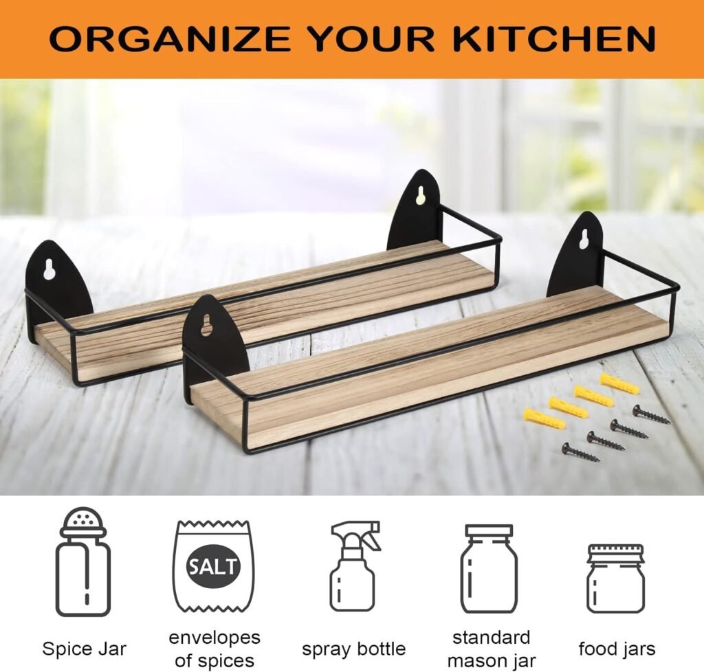 TJ.MOREE 4 Pack Spice Rack Wall Mounted Review - Cooking Appliance World